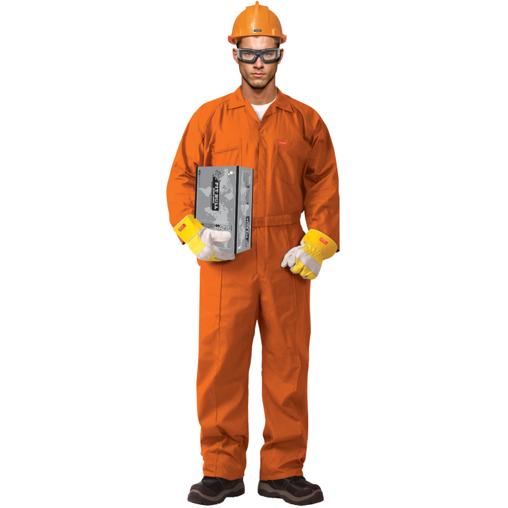 100% Cotton Coverall without Reflective - Orange – Pitbull Safety Products